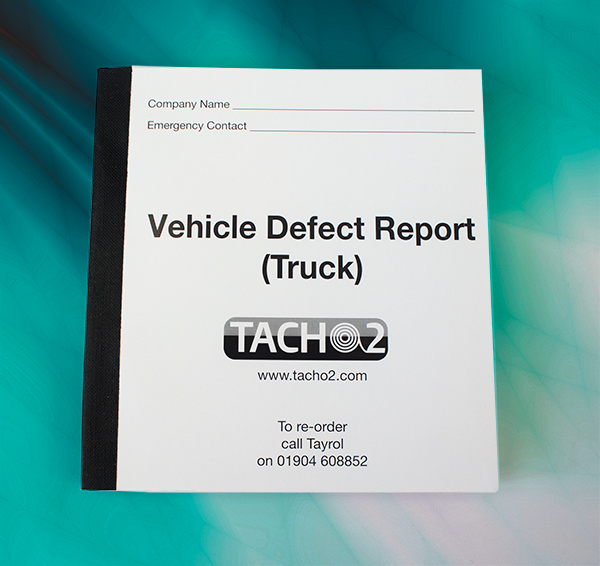 30 page Triplicate Truck Defect Book | Tachograph Supplies