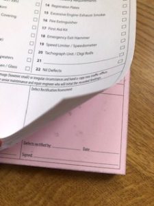 50 page Duplicate Coach / Bus Defect Book | Tachograph Supplies